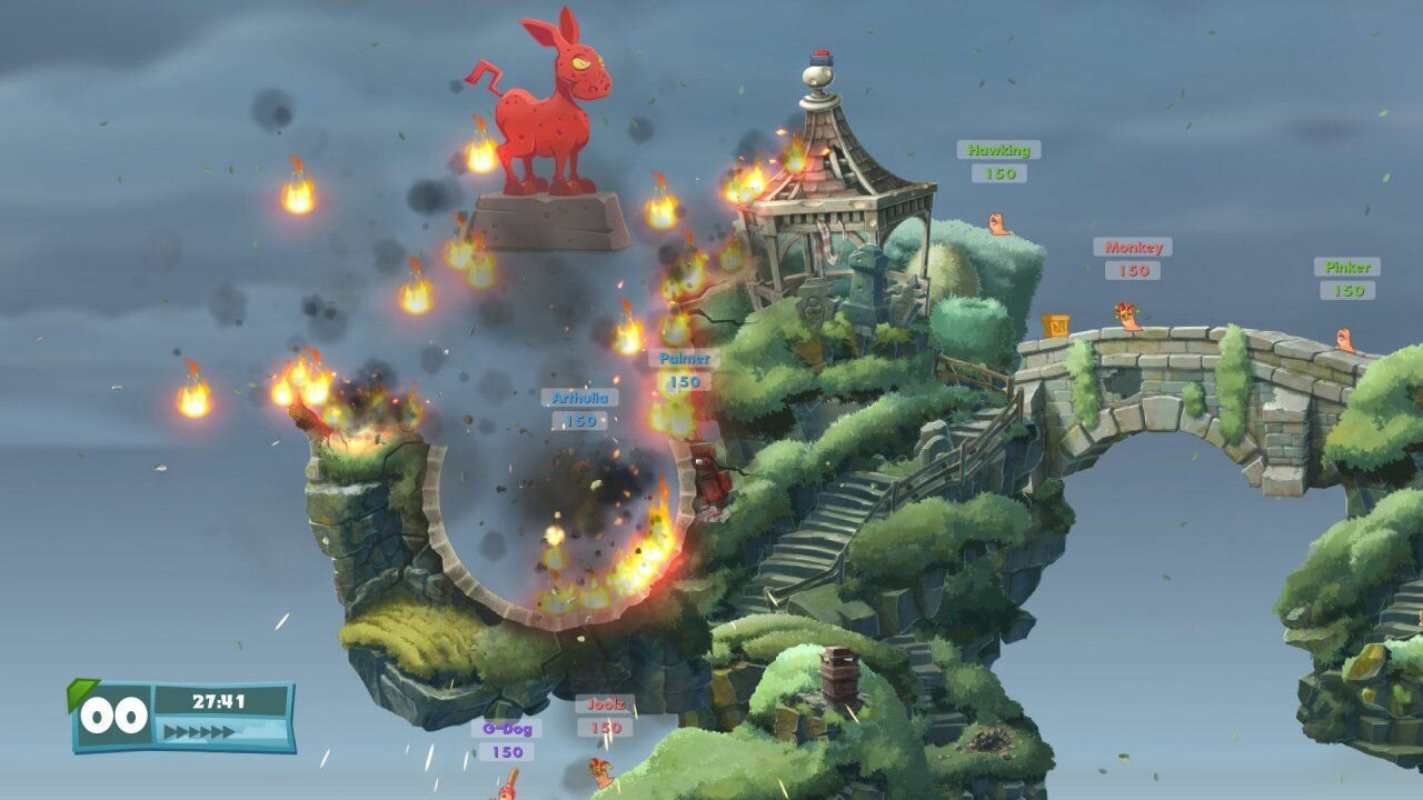 Worms Battlegrounds + Worms WMD для PS4 (русские субтитры) — фото 1