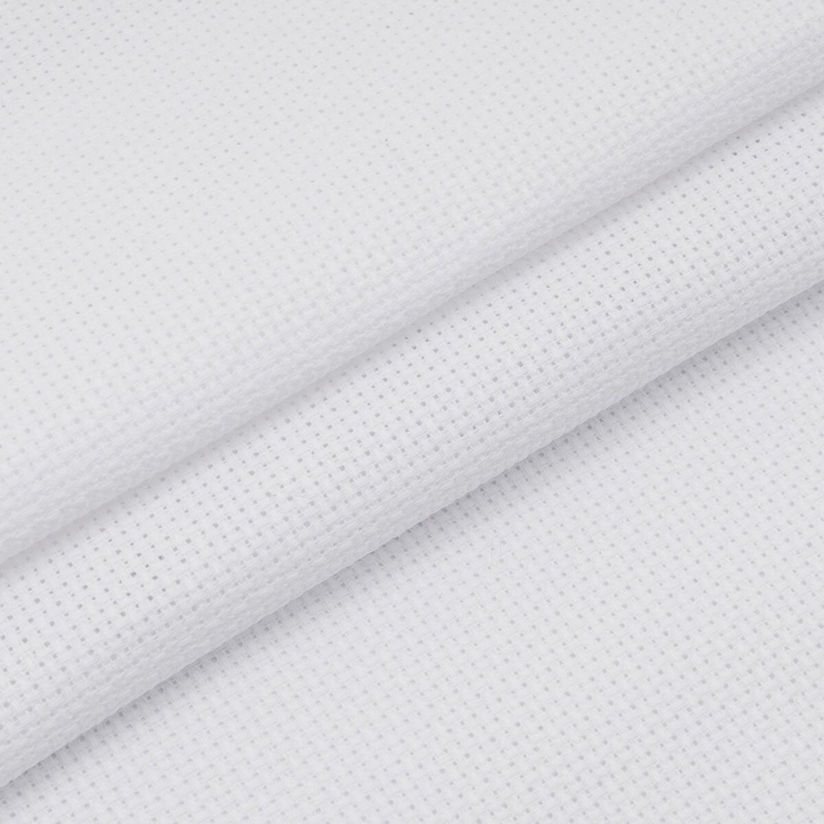 Канва в упаковке 3793/100 Fein-Aida 18ct. 50х55см (70кл. 10см.) (100% хлопок), белый