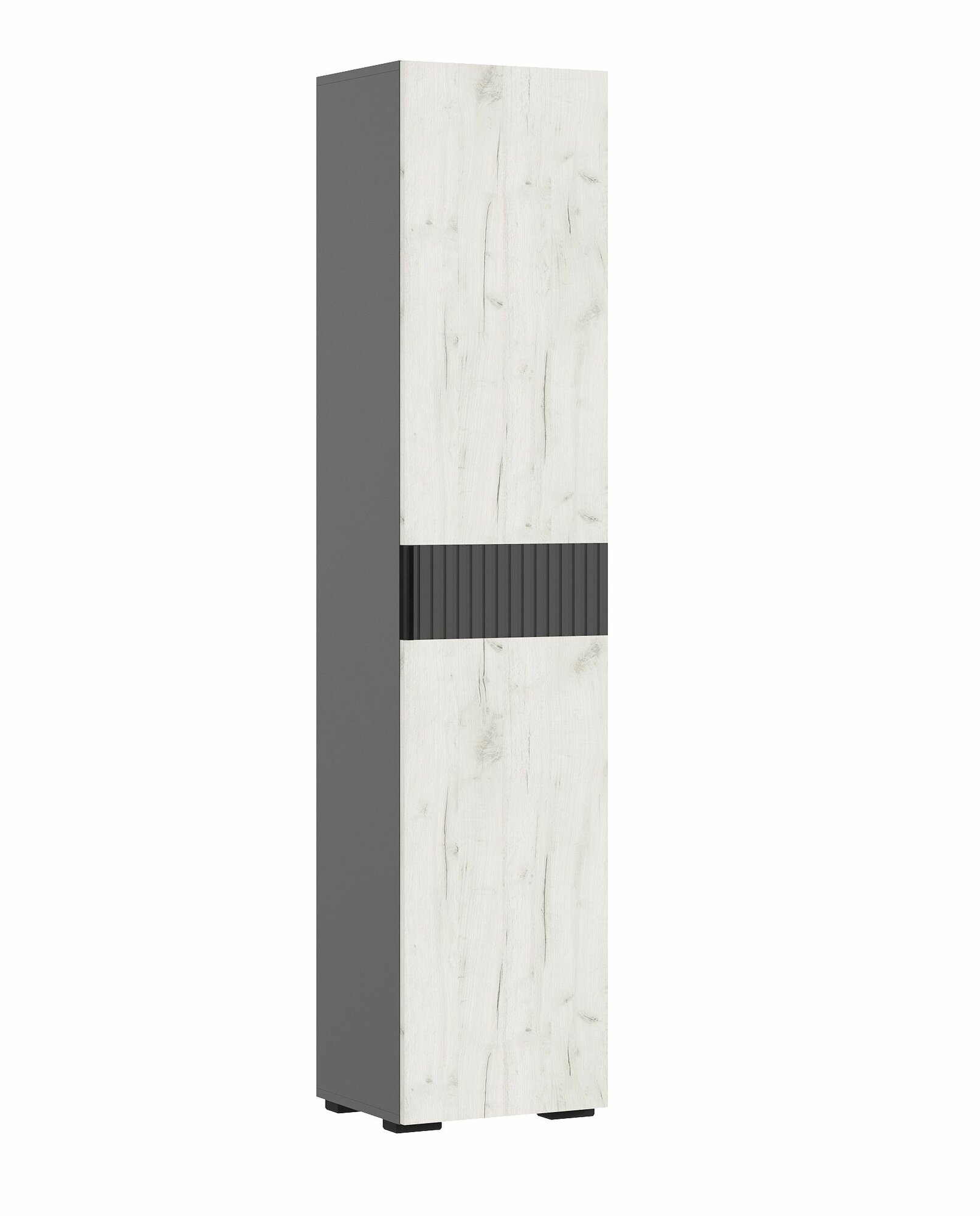 Роджинамиф Пенал Графит/Дуб крафт Белый, Графит 400 мм