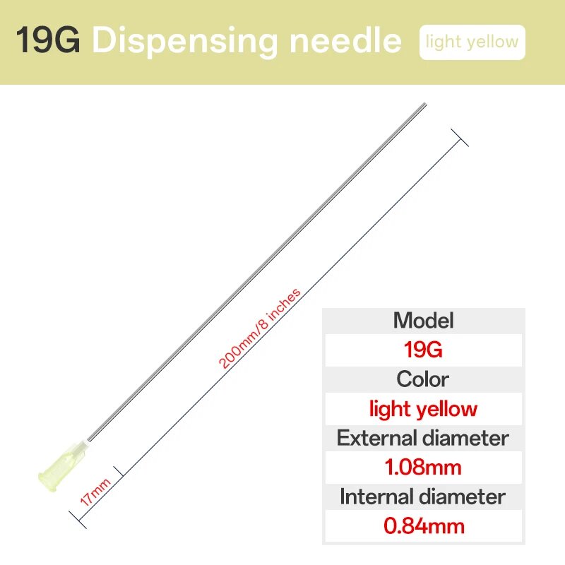 Наборы игл для шприцев из нержавеющей стали 14G-23G 19G 10Pcs