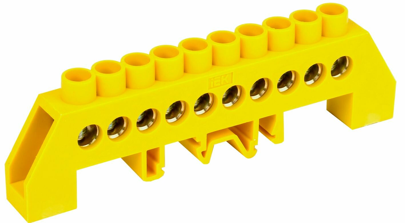 Шина PE земля IEK комбинированный DIN-изолятор типа Стойка, 8х12 мм
