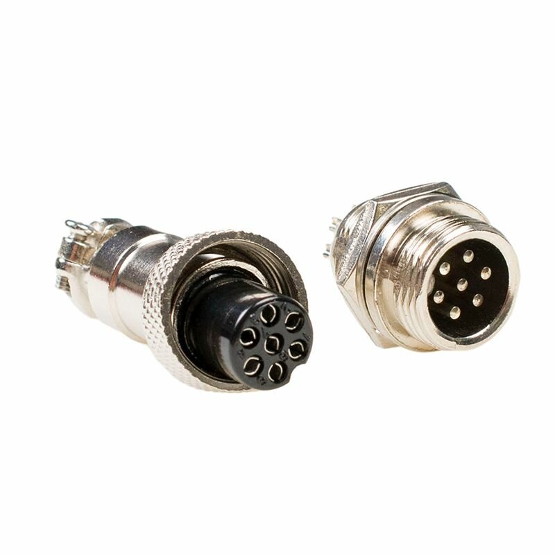 Разъем GX16M-7B штекер 7pin, GX16M-7A гнездо 7pin