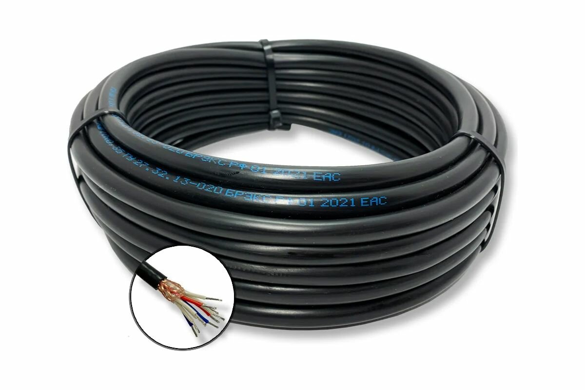 Кабель монтажный проводник мкэш 10x0.75 мм2, 100м OZ48548L100