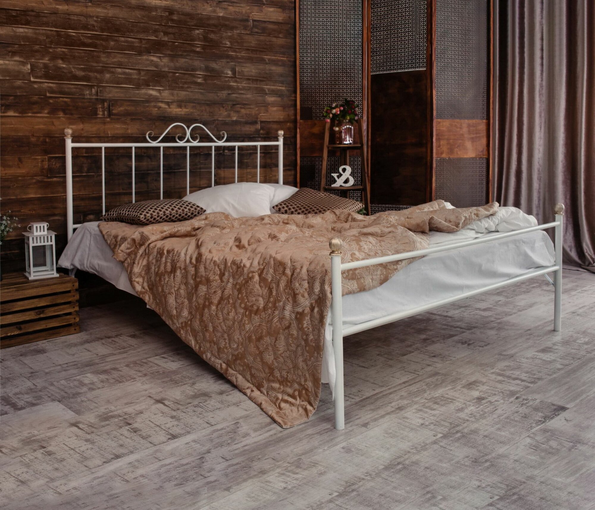 Кованая кровать Francesco Rossi Оливия с 1 спинкой