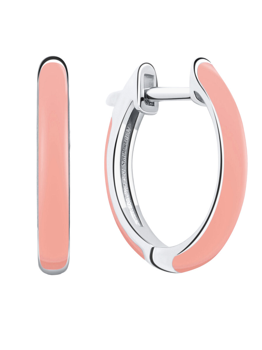 Серьги, серебро, 925 проба, эмаль