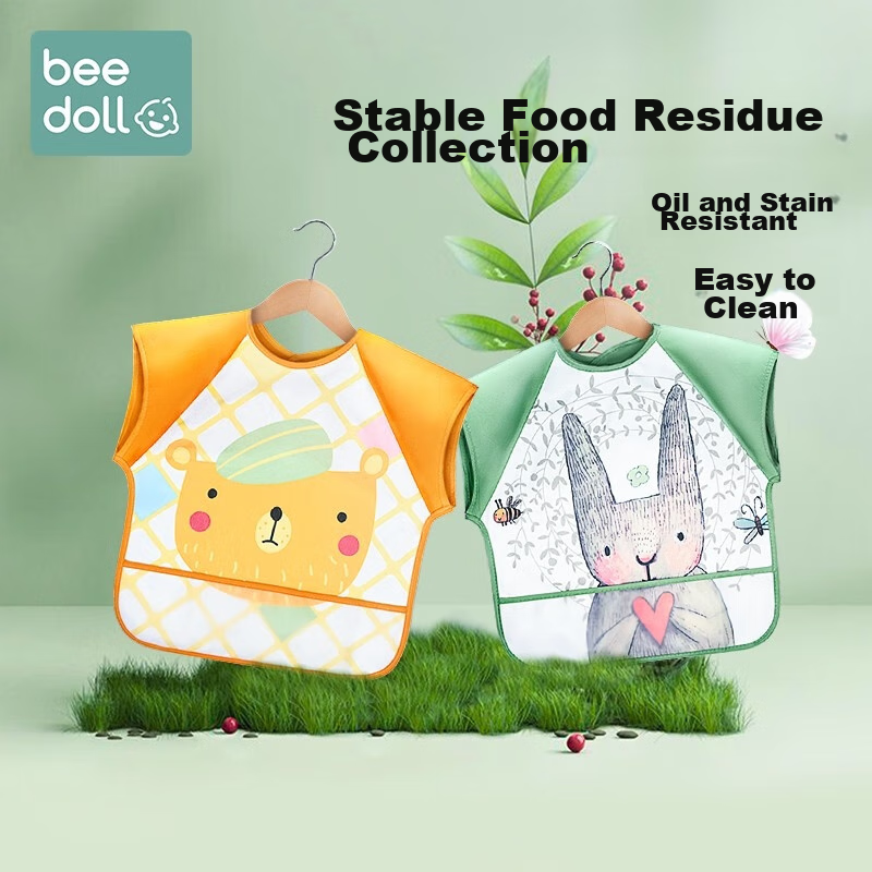 Beedoll детский Sleeveless Smock слюнявчик, детский Eating Apron, Reverse Wear Splash - Proof Clothing, Thin Summer