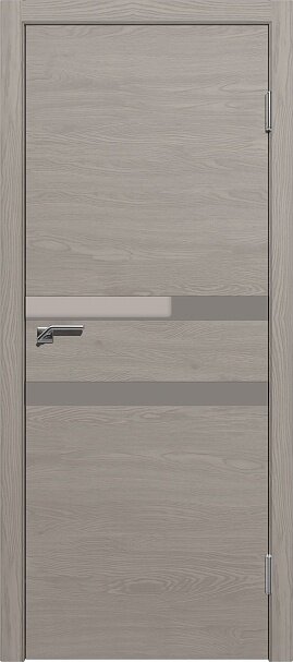 Межкомнатная Дверь Verda Дания 4 Ясень Мокко со Стеклом Лакобель Белое / Верда.