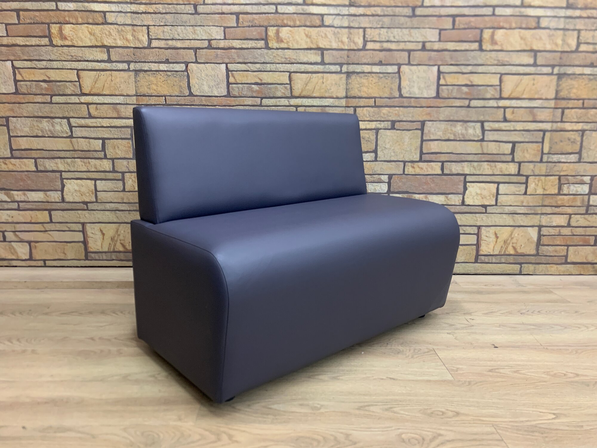 Диван GRUPPO 396 Клеон №17, без подлокотников, антрацитовый, 100x52 см