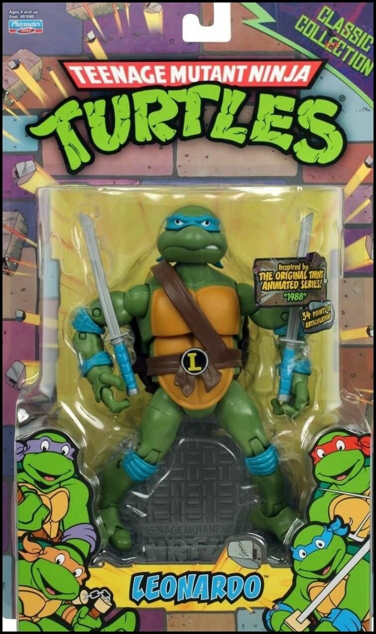 Фигурка Playmates Черепашки-Ниндзя Леонардо 15 см 91081-sun jiaxin -enj