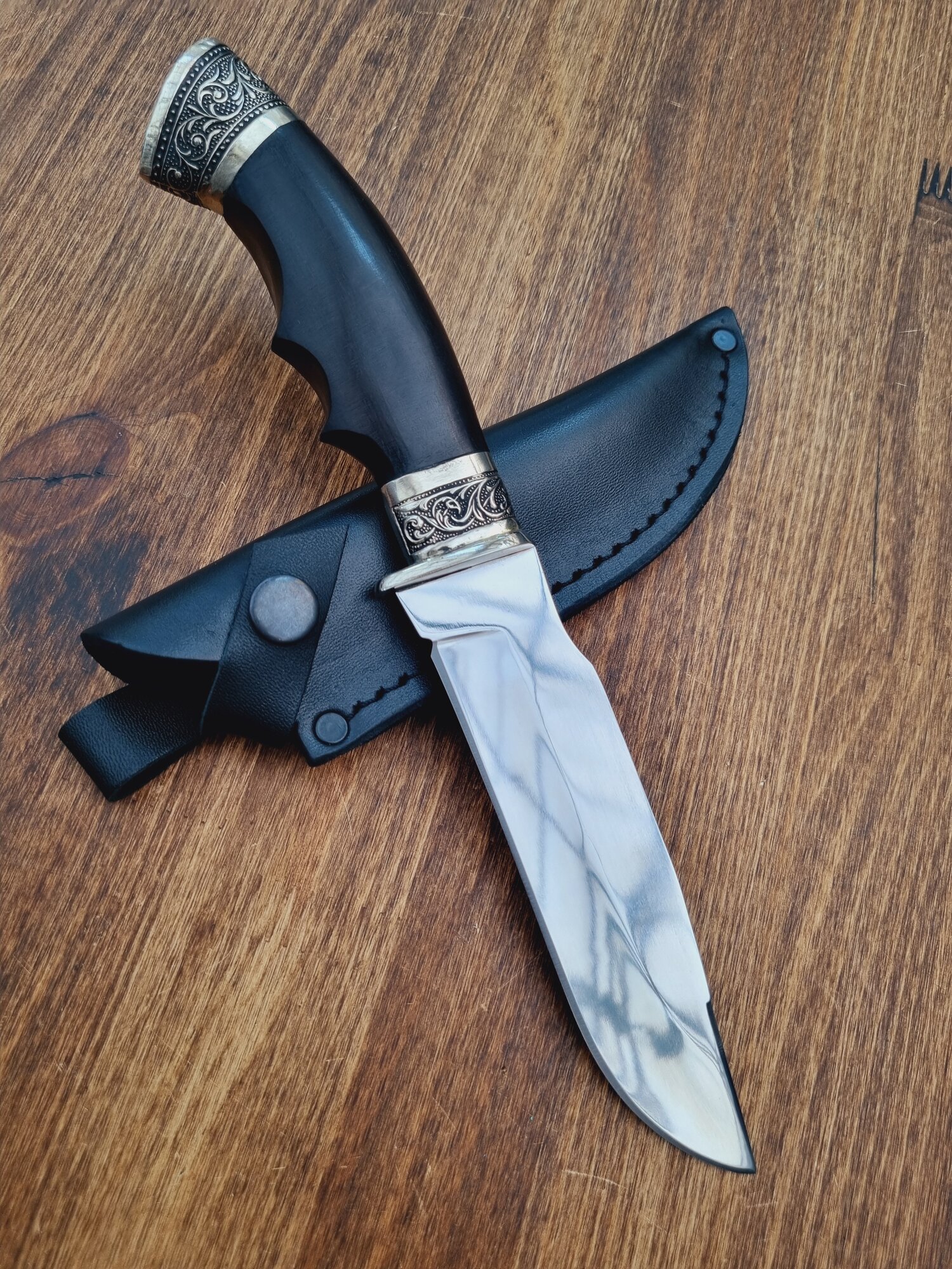 Туристический нож "Шаман", нержавеющая сталь 65Х13, ножны кожаные