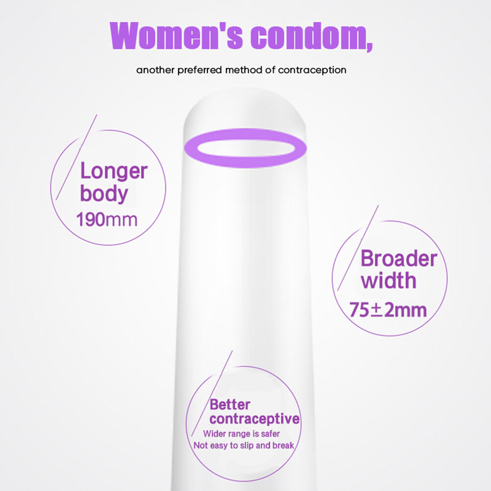 2 шт. ультратонких женских презервативов из латекса со смазкой