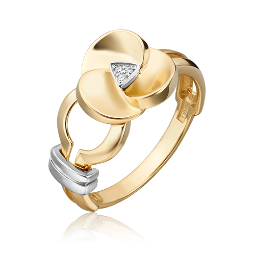 Кольцо, белое золото, 585 проба, бриллиант