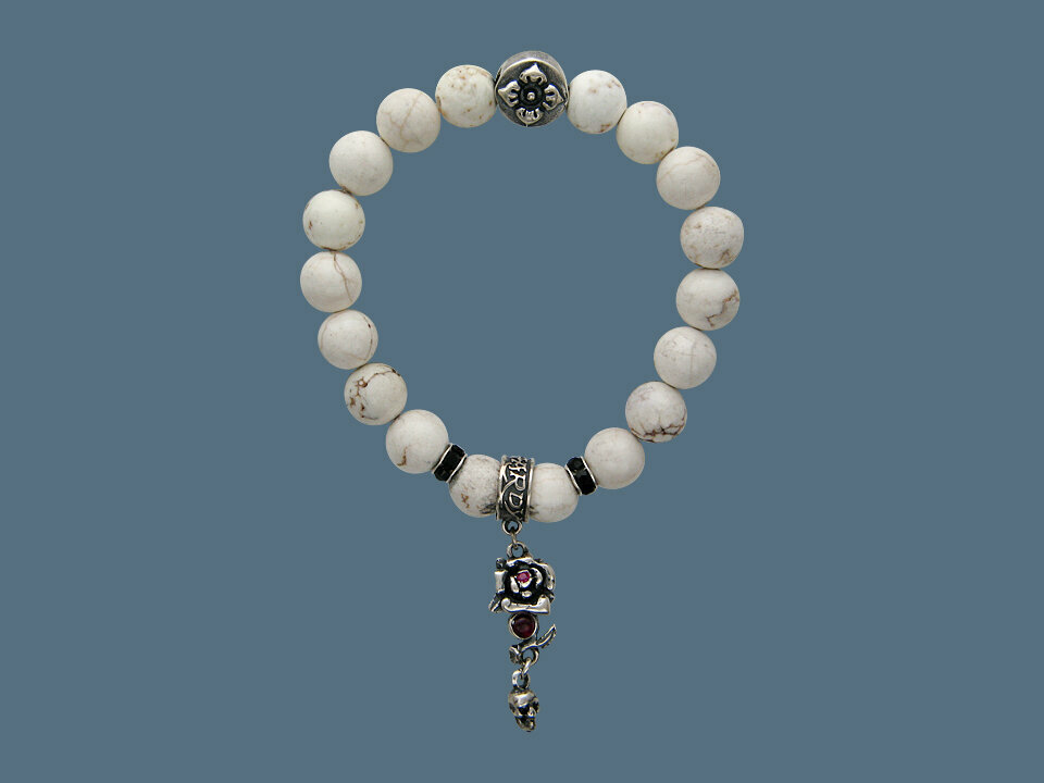 Браслет Ed Hardy, говлит, фианит