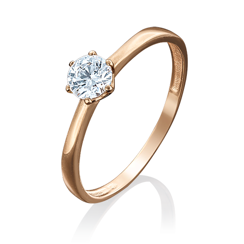 Кольцо PLATINA, красное золото, 585 проба, фианит