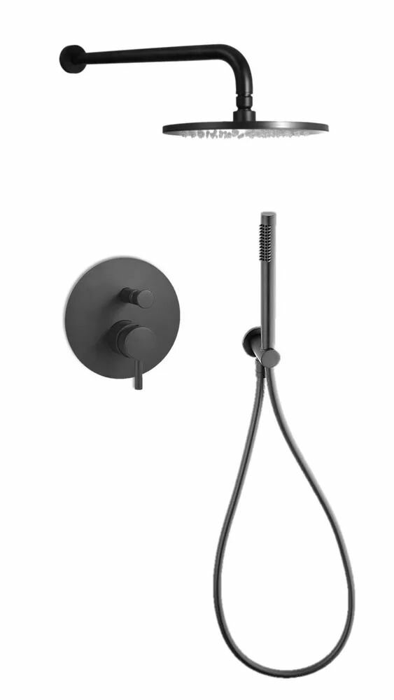 Комплект смесителей для душа Paffoni KITLIG015NO, черный матовый