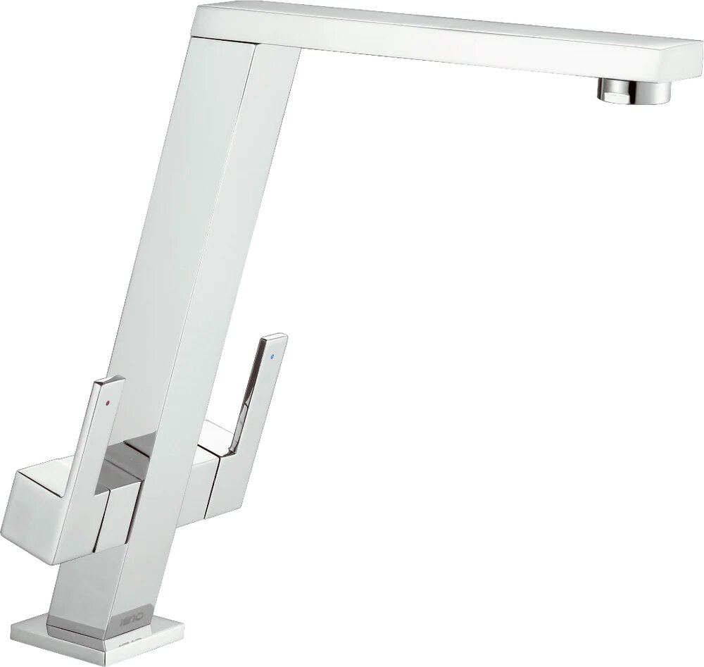 Смеситель для кухни Kaiser Vico 30144 с поворотным изливом, хром, глянцевый, вентильный, латунный