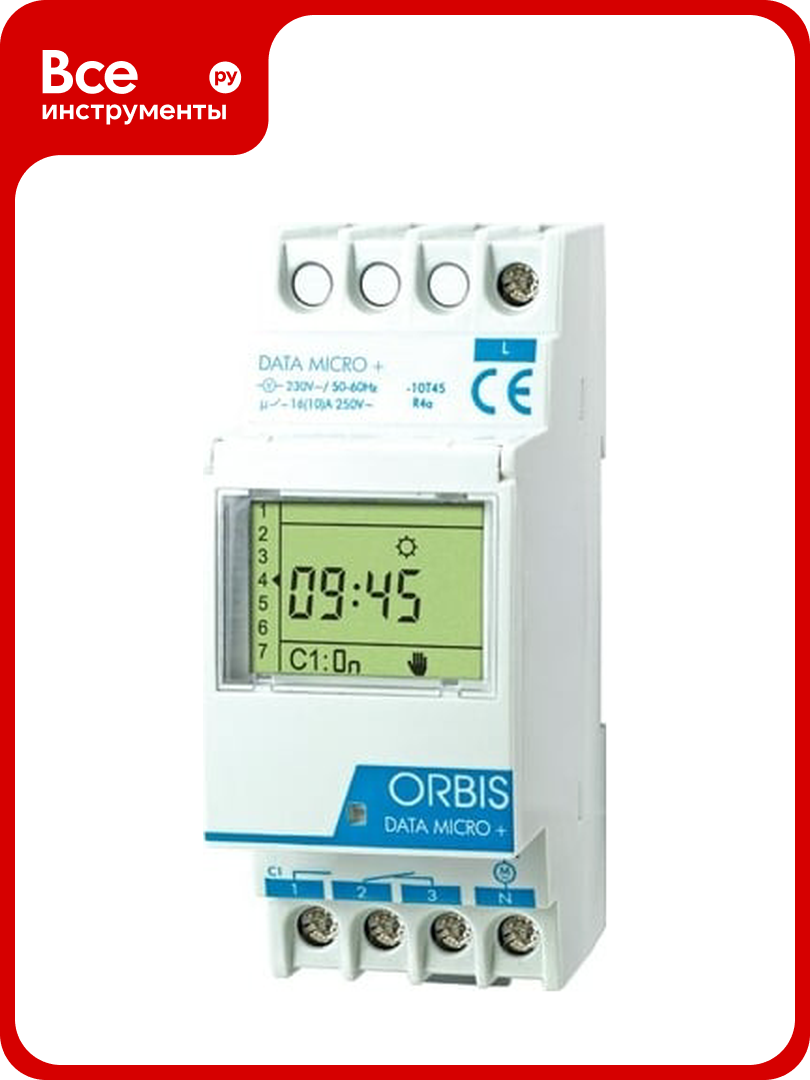 Реле времени цифровое Orbis DATA MICRO 2+ 2 канала OB171912N