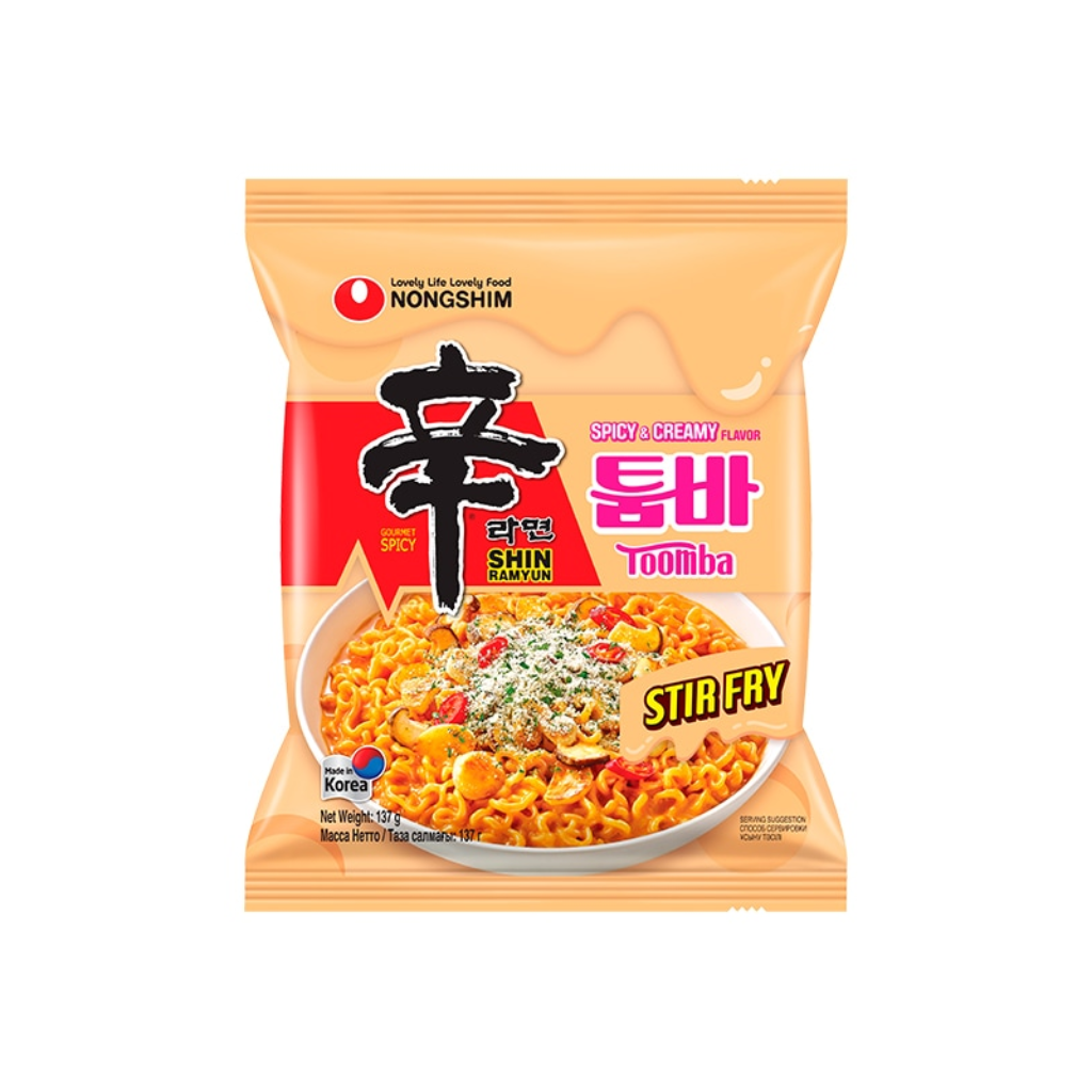 Лапша быстрого приготовления Nongshim Toomba с острым сырно-сливочным вкусом 137 г, Китай