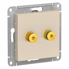 Аудиорозетка двухместная Беж AtlasDesign