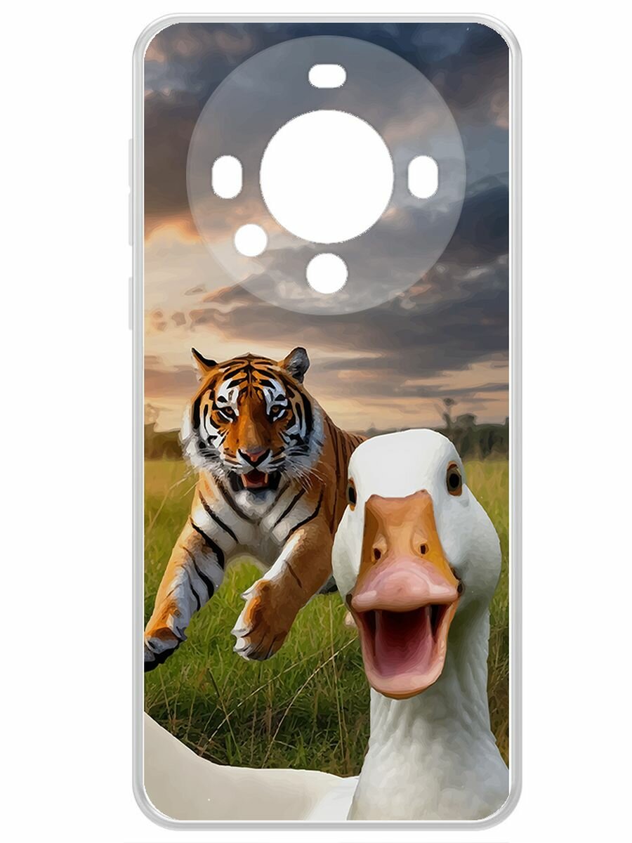 Чехол-накладка Krutoff Clear Case Нас бесогонят для Huawei Mate 60 Pro