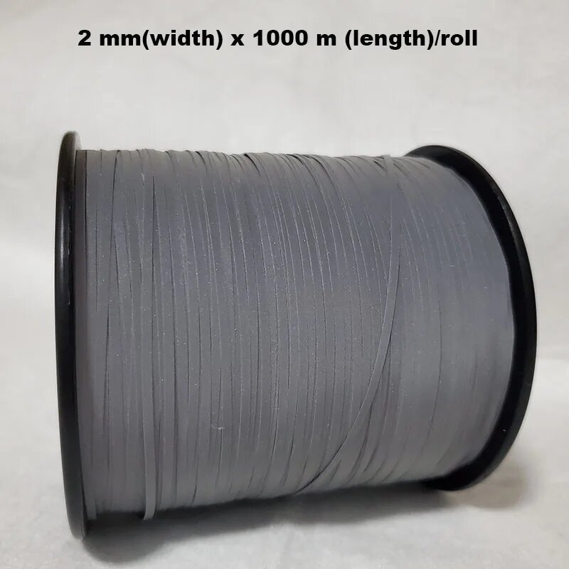 Светоотражающая нить серая 2 мм x 1000 м