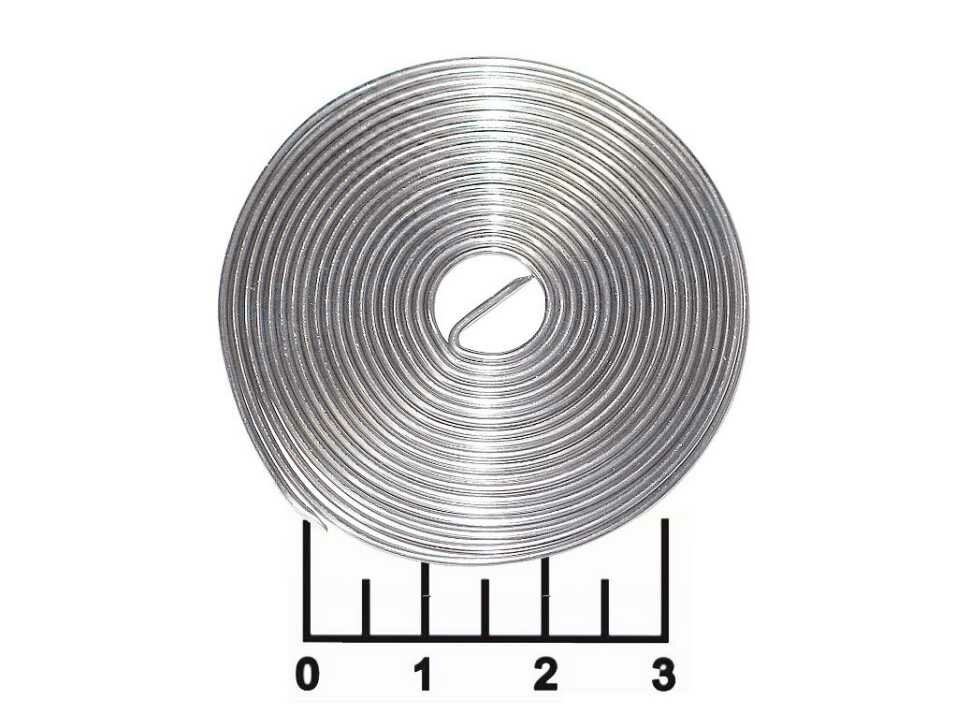 Припой ПОС-61 1мм 1м без канифоли спираль Vecta
