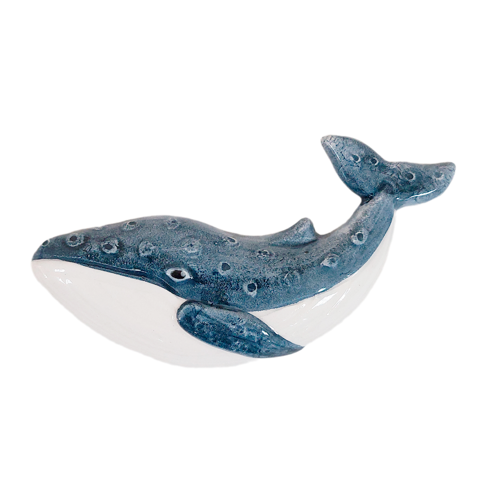 Керамический магнитик ручной работы "Серый Кит"