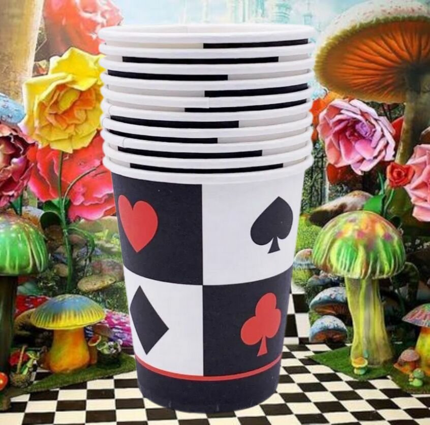 Стаканы Алиса в стране чудес Масти 250см, 6шт