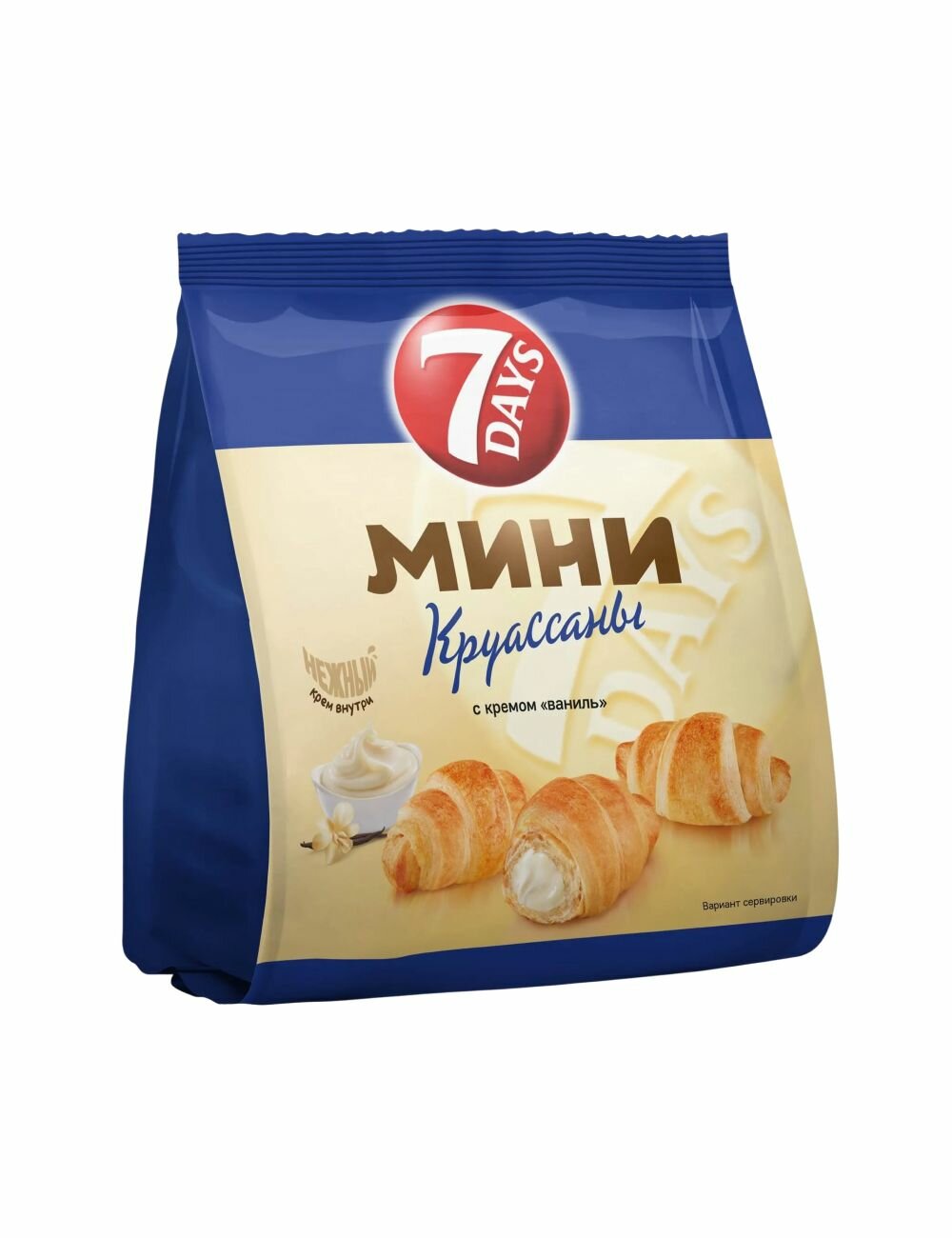 Круассаны 7 DAYS Мини c кремом Ваниль 123г 1шт