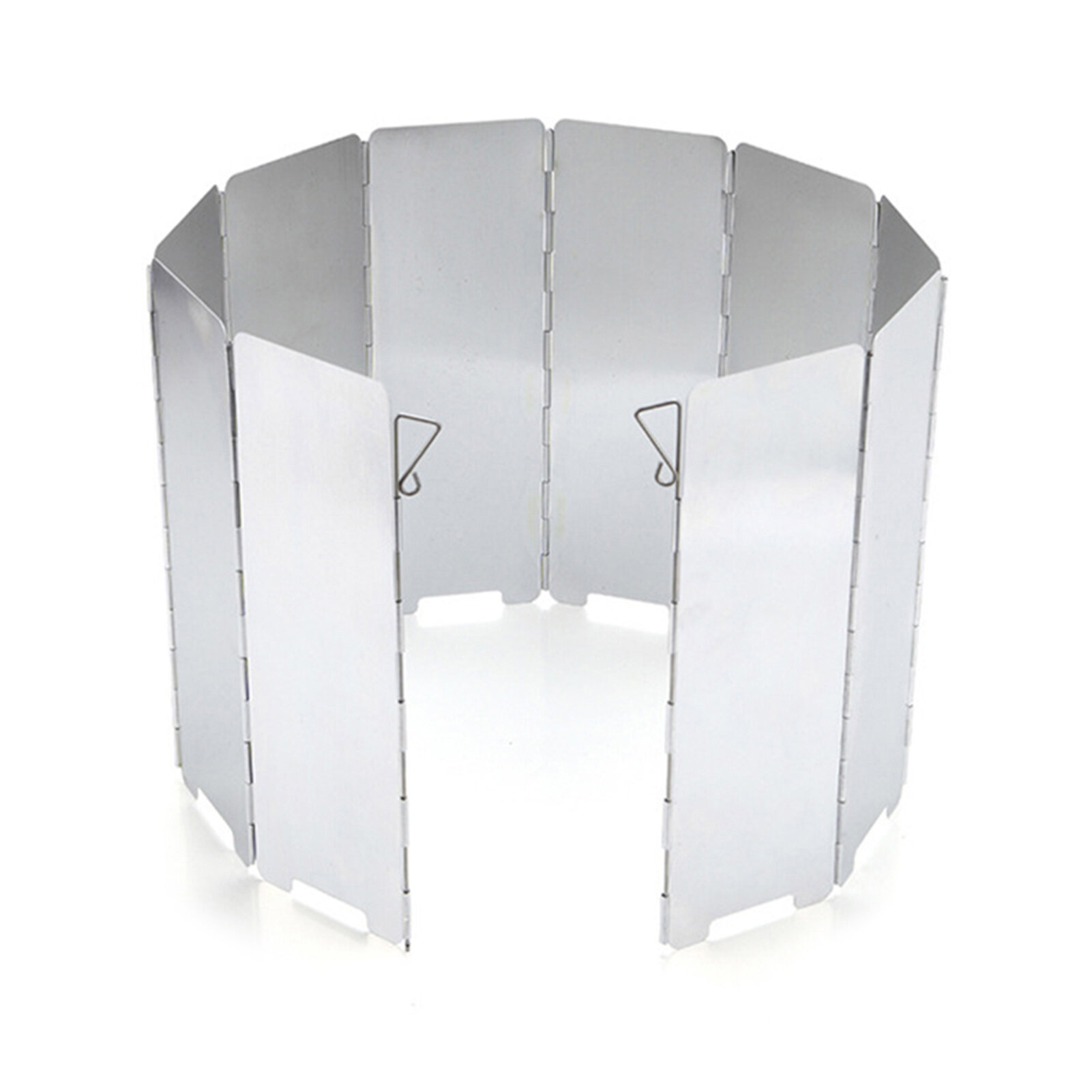 10 Пластин складной ветрозащитный экран для уличных кемпингских плиток газовых плиток ветрозащитные экраны ветрозащитные экраны, алюминиевый сплав, развернутый размер 83.5*24см, каждая пластина 8*24см, вес 280г, с сумкой для хранения