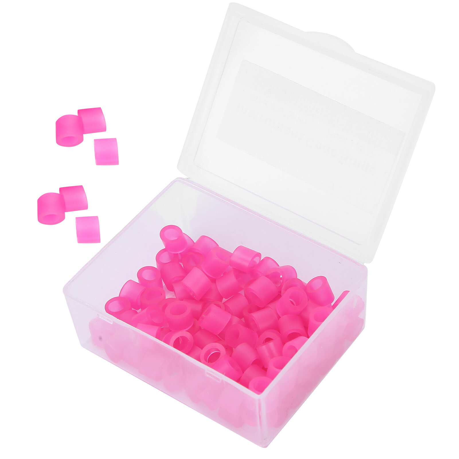 100pcs Dental Color Code Rings NonToxic Silicone Accessory Supplies(Pink )