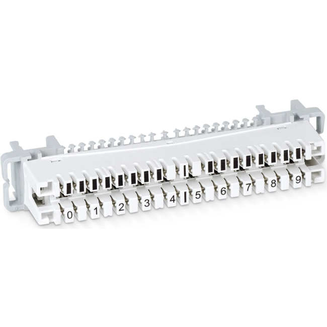 DM-10P-P Плинт Cabeus размыкаемый на 10 пар, для крепления на штанге,  маркировка 0-9