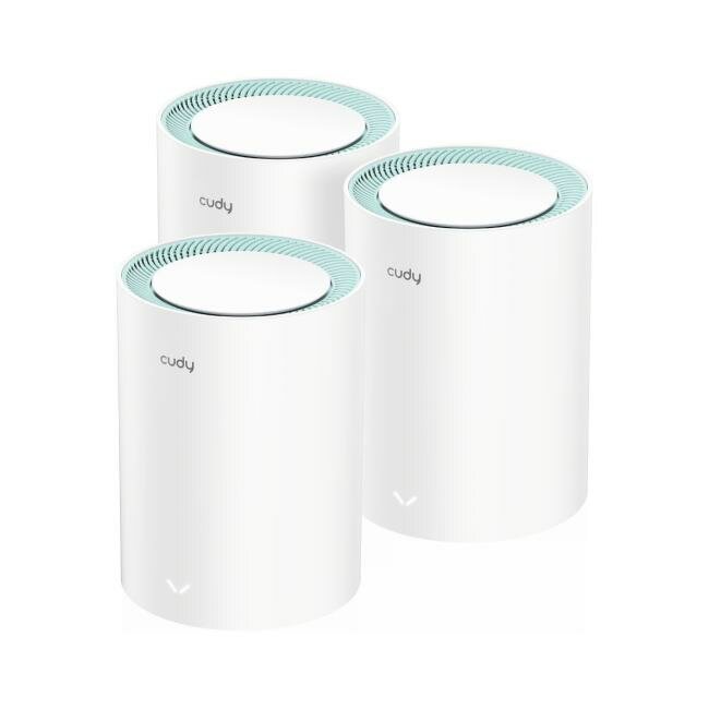 Бесшовный Mesh роутер Cudy M1500 (M1500(3-PACK)) AX1500 10/100/1000BASE-TX (упак:3шт)