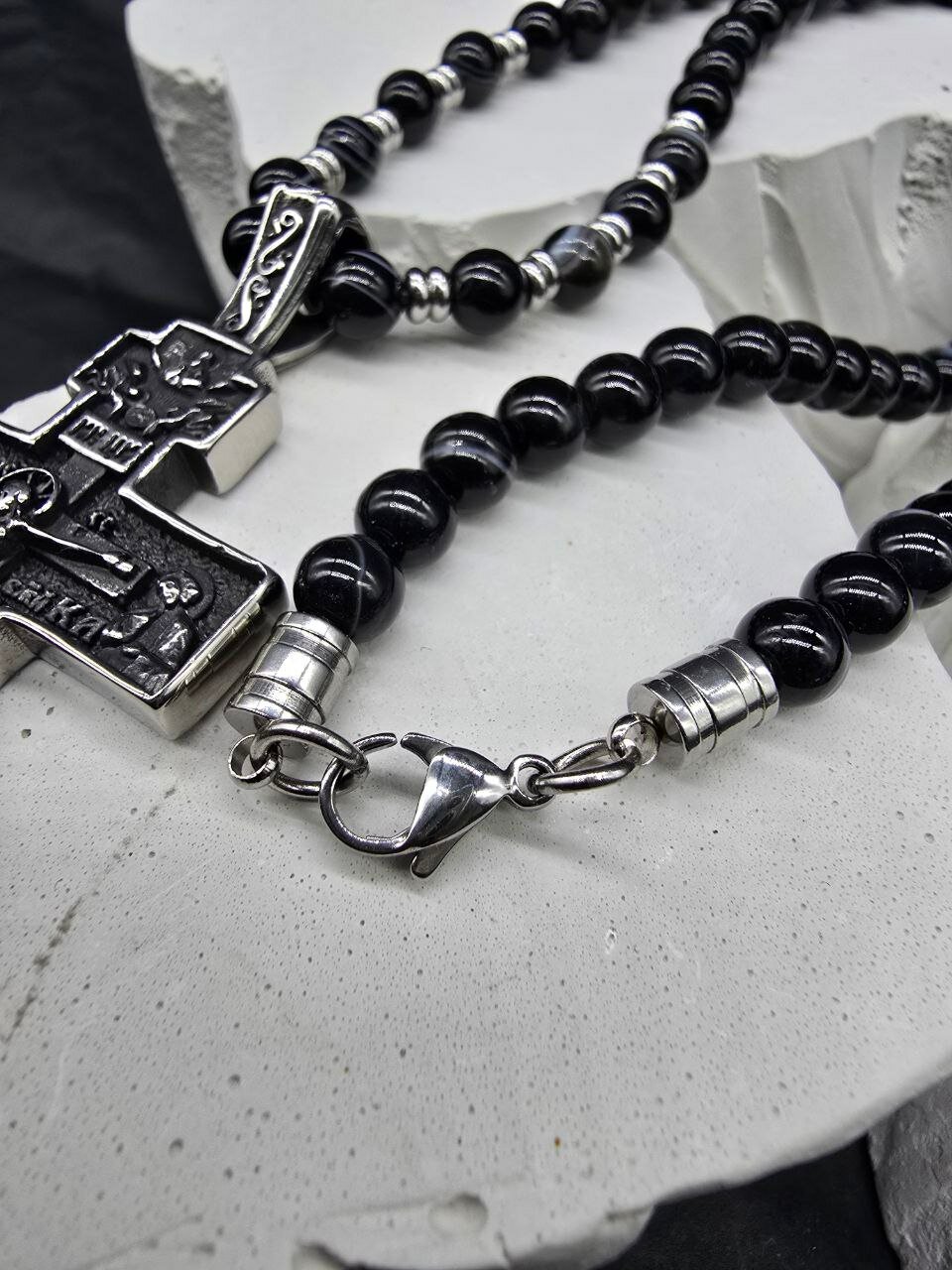 Бусы, длина 60 см, black — фото 1