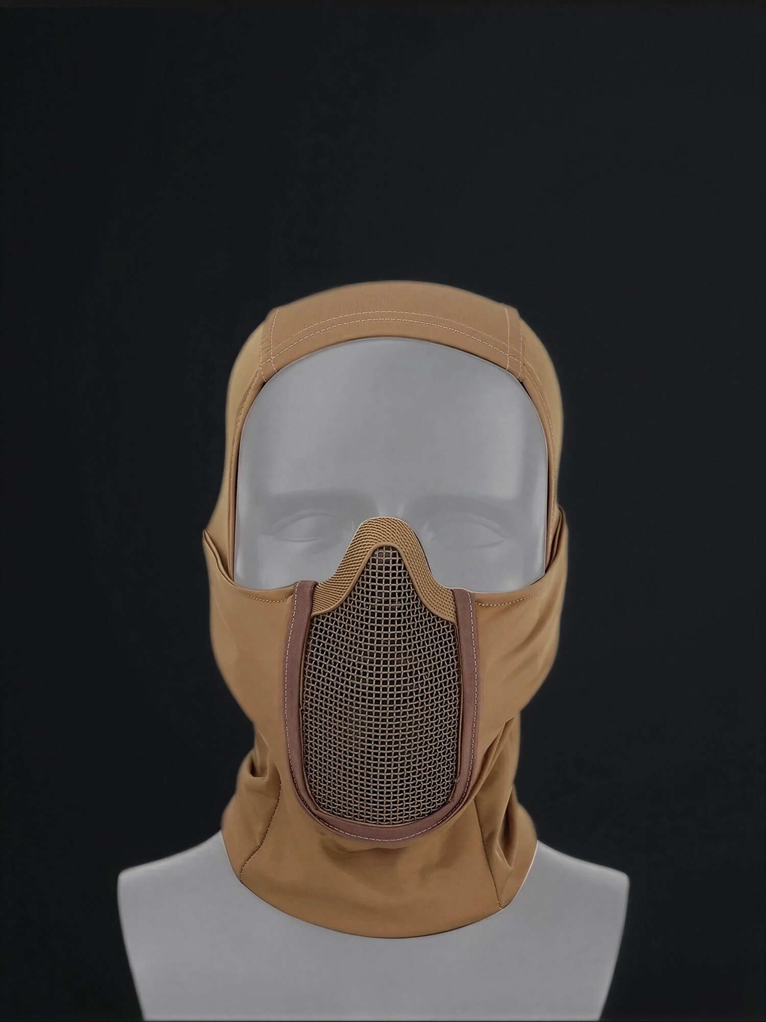 Защитная маска для страйкбола балаклава с сеткой, песочная