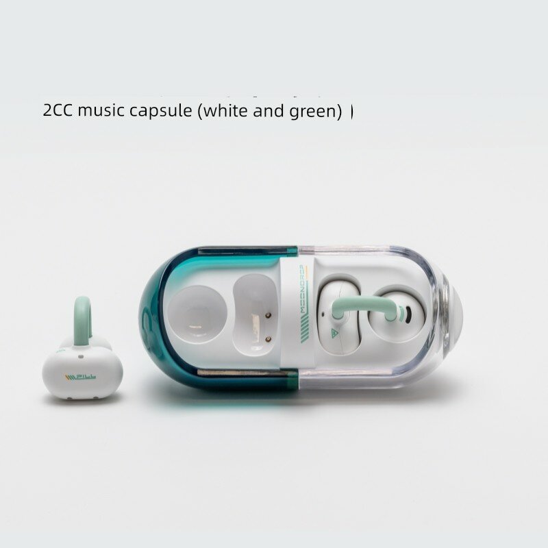 Наушники Pill Music Capsule беспроводные Bluetooth 6.0 в белом и зеленом цвете для бега