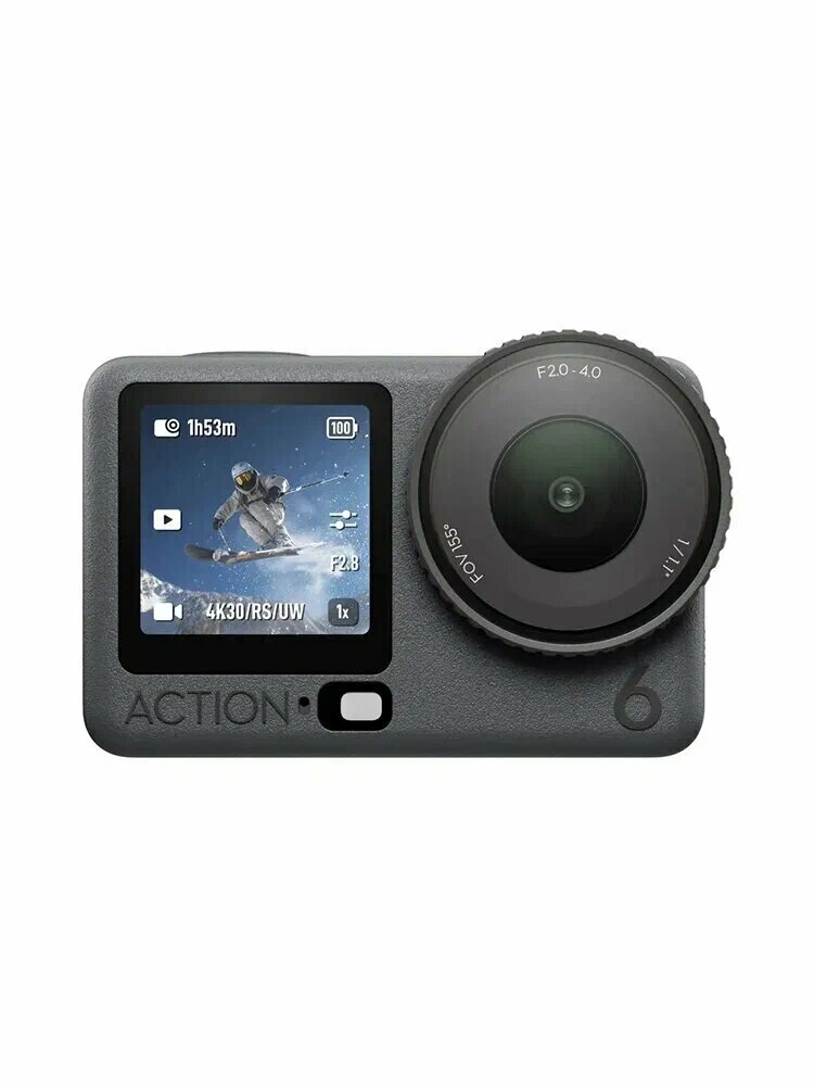 DJI Экшн-камера DJI Osmo Action 6 Standard Combo, 1/1,1" CMOS, 4K UHD, 50ГБ
