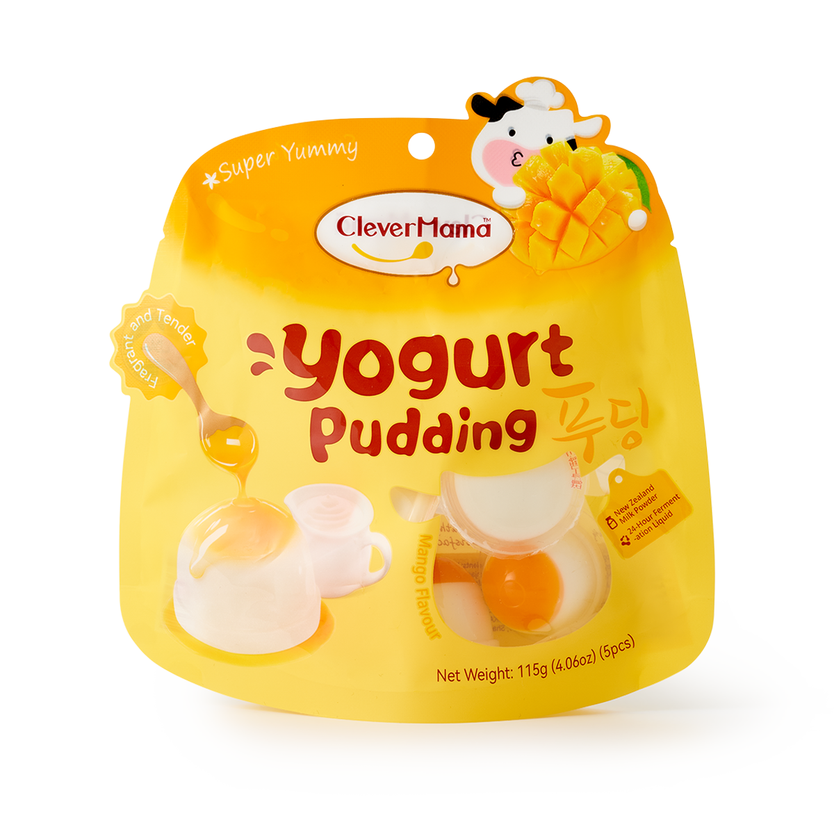 Пудинг Clever Mama "Манго", порционный, дой-пак, 115 граммов, 1 упаковка