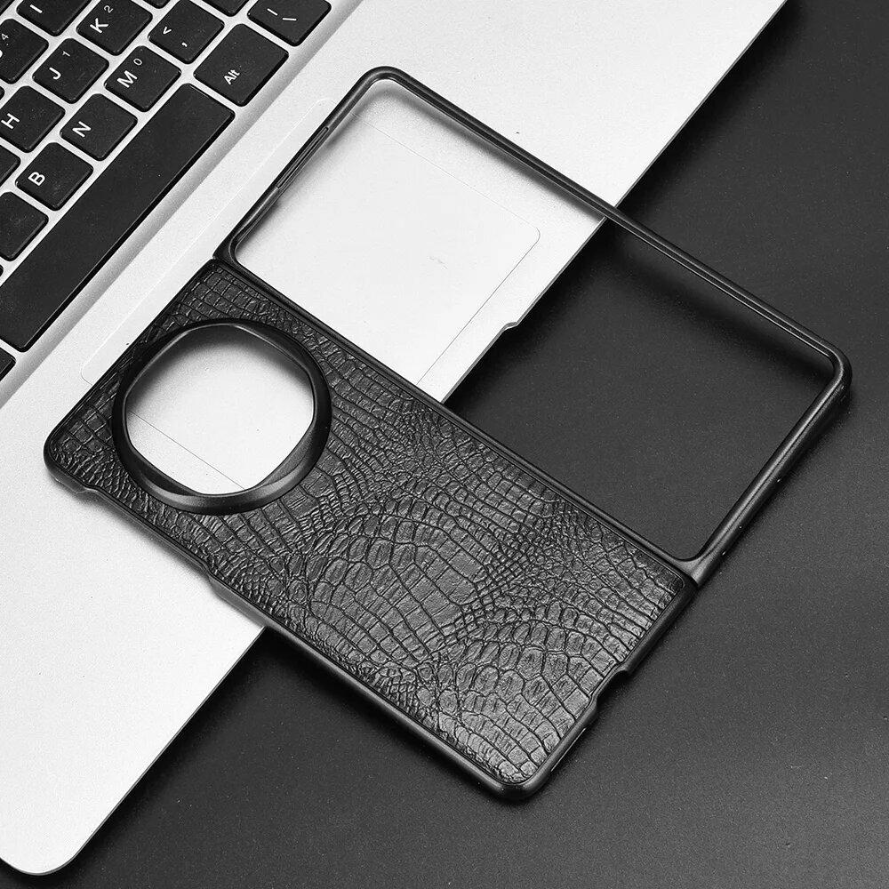 Чехол Huawei Mate X6, кожаный, Eyu-Black