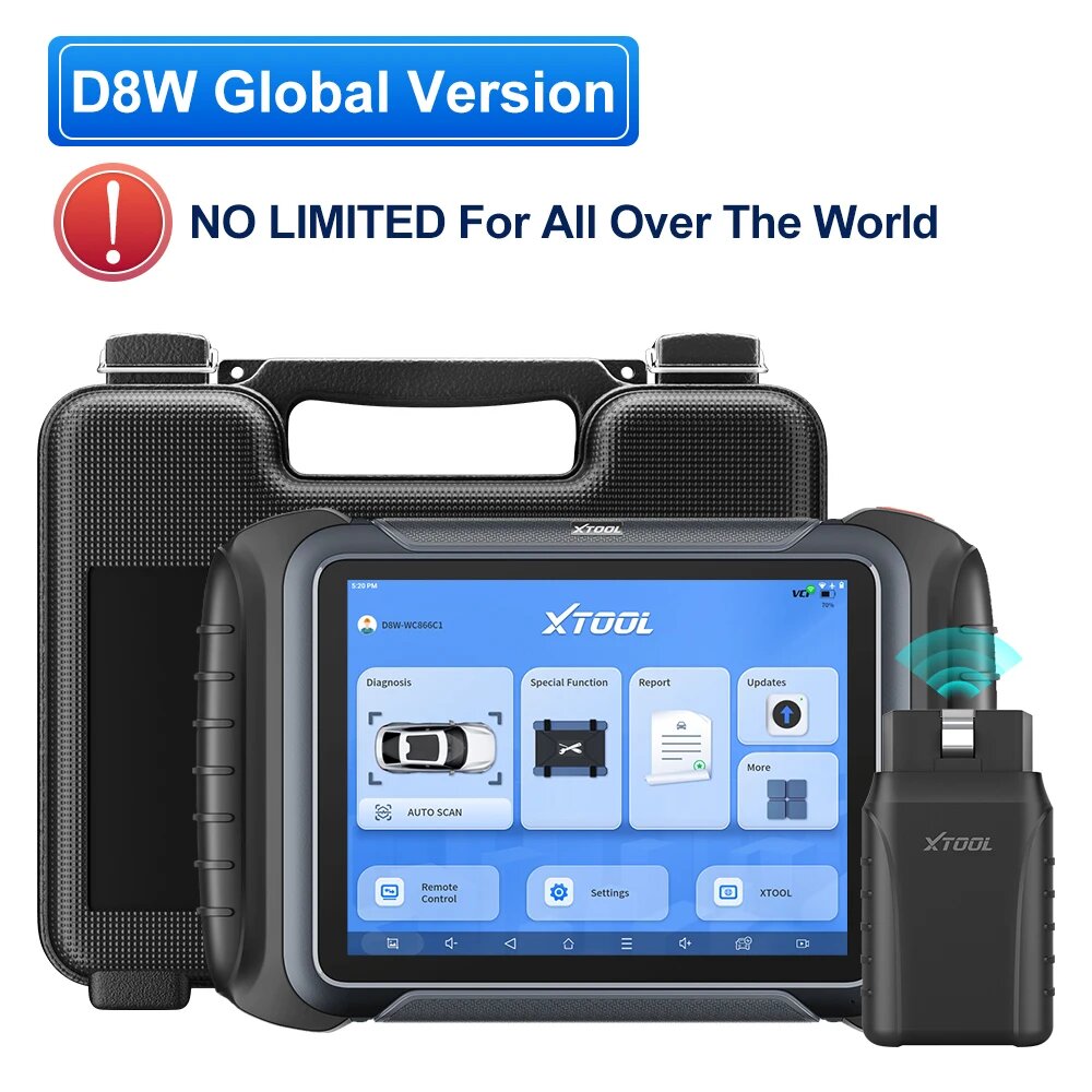 Диагностический инструмент XTOOL D8W Bluetooth, автомобильный сканер, кодирование ЭБУ, программирование ключей, топологическая карта, 42 услуги сброса, CANFD, DOIP