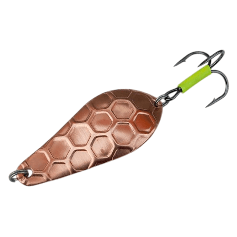 Блесна колеблющаяся Атом 2 СССР соты медь - размер 6.6 см (тол. 1.5 мм)