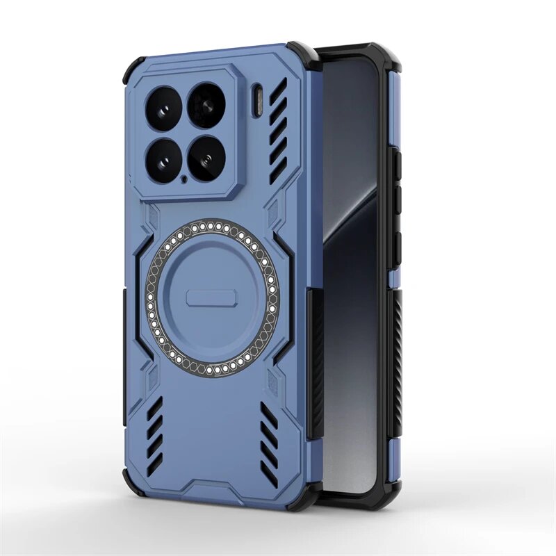 Чехол для Xiaomi 15 Blue, противоударный, магнитный