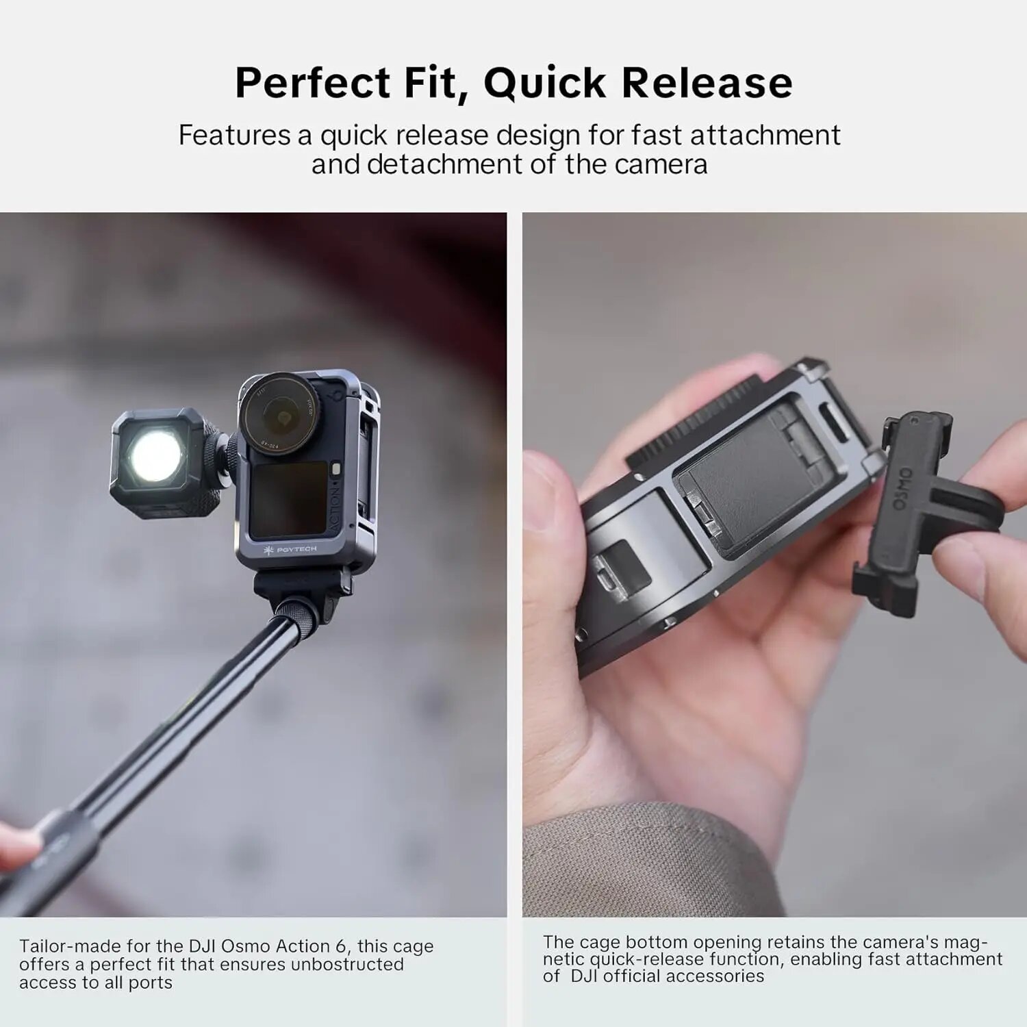PGYTECH OSMO Action 6 Camera Cage StreetPro Grip — фото 1
