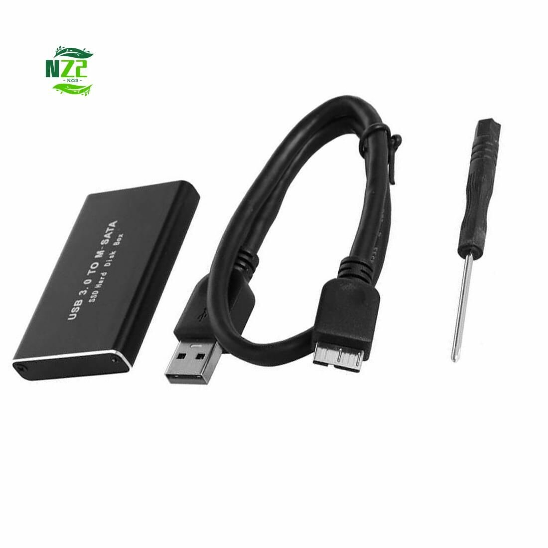 (D R I T) Корпус SSD с MSATA на USB 3,0, внешний жесткий диск, коробка совместим хранения, адаптер 30X50 мм 30X30