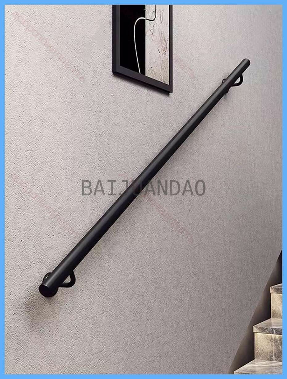 Перила лестничные, Труба круглая 32 мм, Со кронштейнами, Кованые поручни, Для мансарды/коттеджа Черный