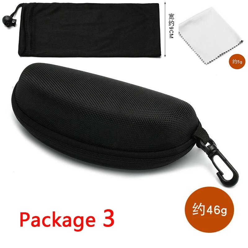 Черный футляр для очков с карабином, Package 3