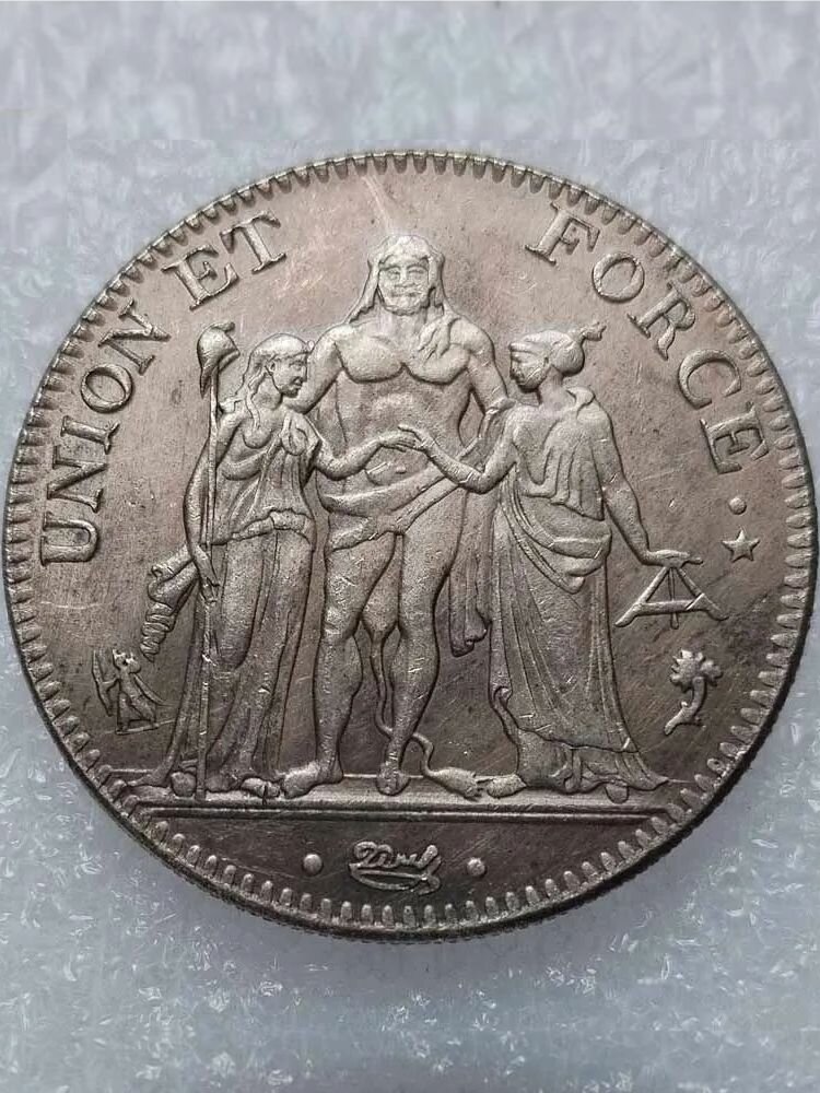 5 франков (1875 г.), Франция, 900 серебра монета 1875 года серебряная монета
