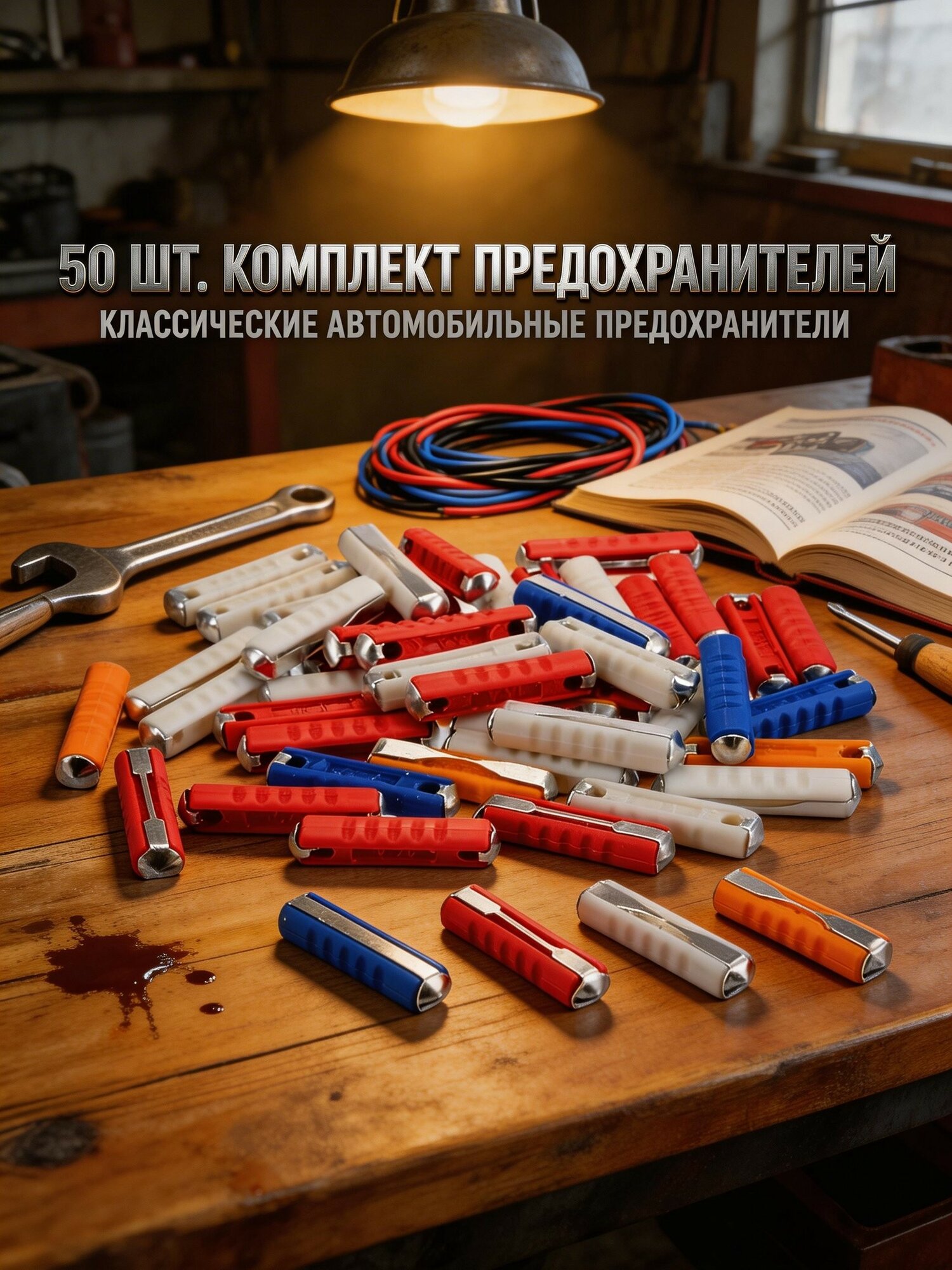 Комплект 50 шт предохранителей торпедо, керамические классические для старых европейских автомобилей