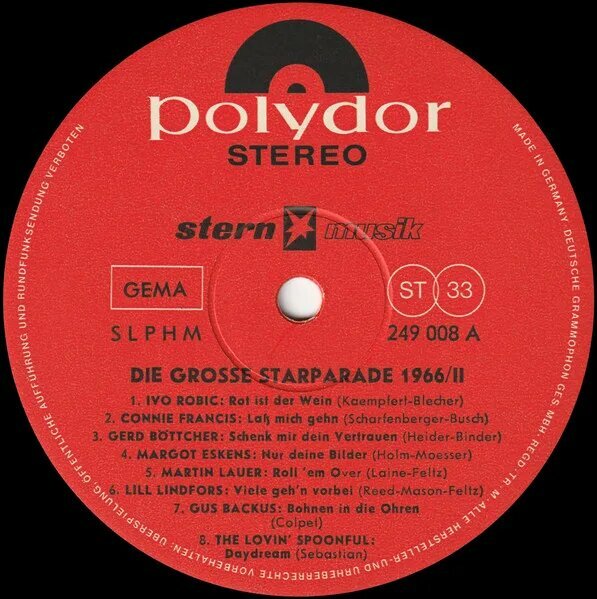 Various - Die Grosse Starparade 1966/2 EX — фото 1