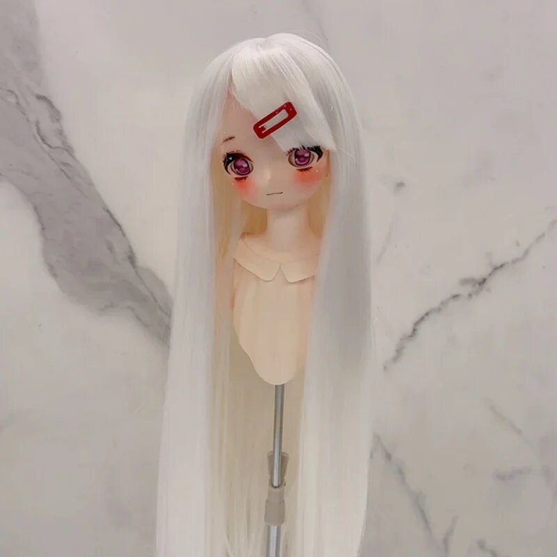 Белый парик для кукол BJD 1/3, 1/4, 1/6, 20-22см